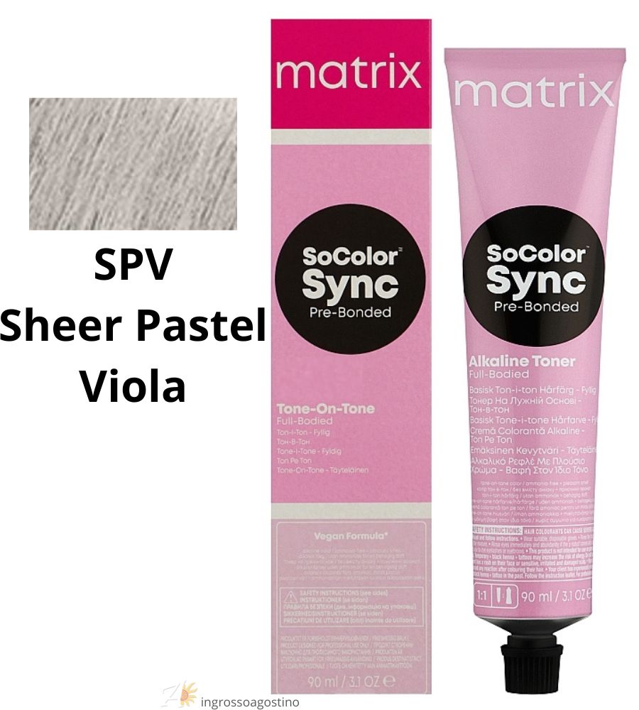 Tintura SoColor Sync Pre-Bonded Matrix 90ml SPV Sheer Pastel Viola ...
